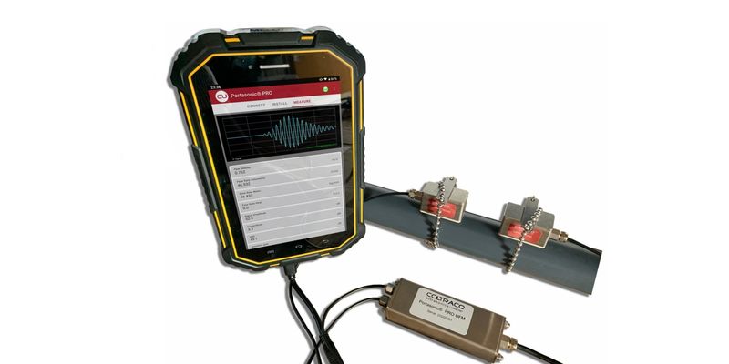 Handheld Ultrasonic Non-invasive Clamp-On Flow Meter with Pressure ...